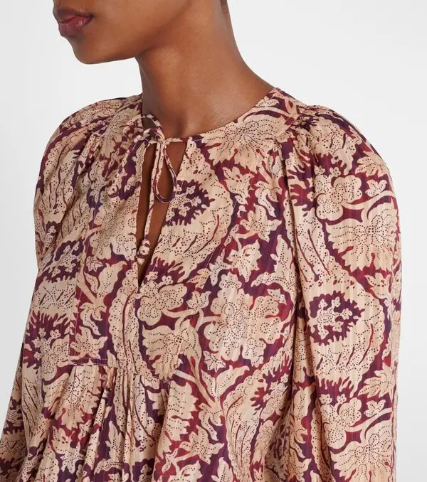 Ulla Johnson Brea Printed Cotton-blend Blouse - Multicoloured