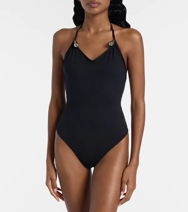 Bottega Veneta Embellished Halterneck Swimsuit