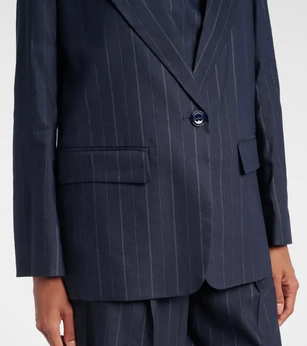 Dorothee Schumacher Linen-blend Pinstripe Blazer