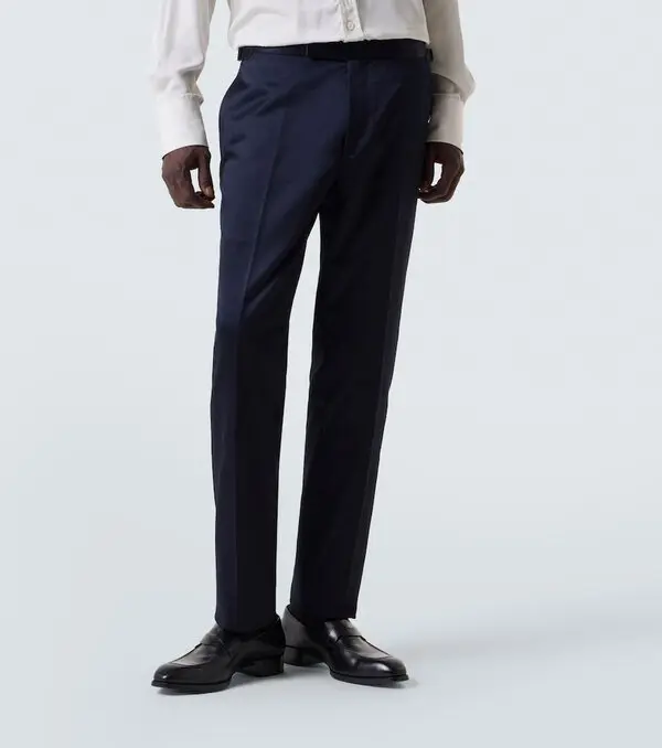 TOM FORD Shelton Cotton Satin Suit Pants