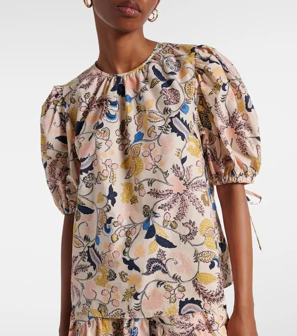 Ulla Johnson Coralie Floral Cotton Blouse