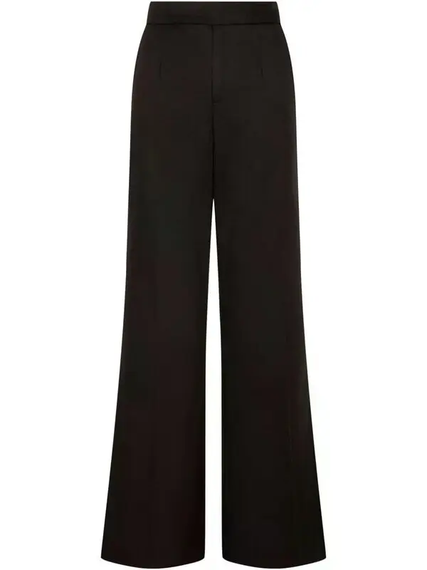 STUDIO TOMBOY Pressed-crease Palazzo Trousers - Black