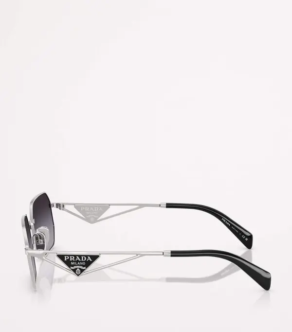 Prada Steel Pr A51s Sunglasses - Silver