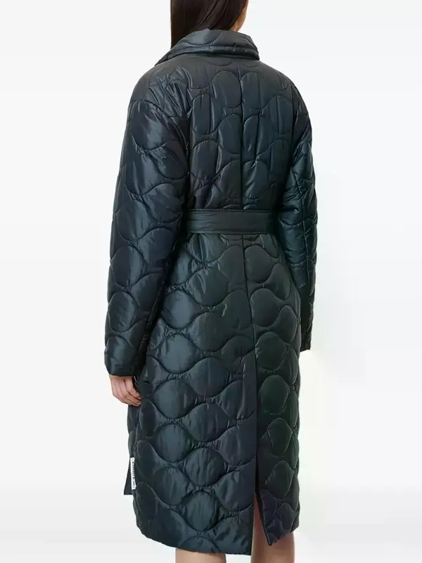 Marc O'polo Quilted Belted Coat - Blue