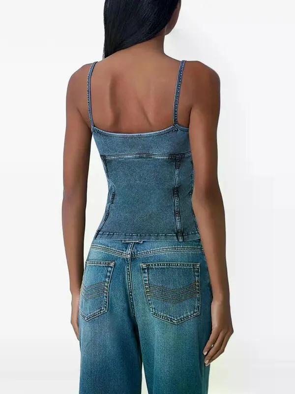 DIESEL® T-ony Denim Corset Top - Blue
