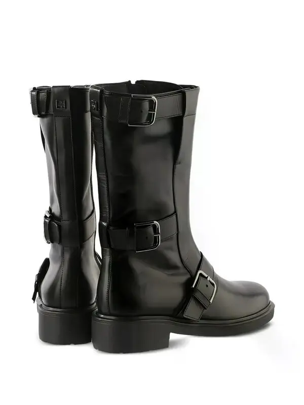 HOGL Billie Buckle-embellished Leather Biker Boots
