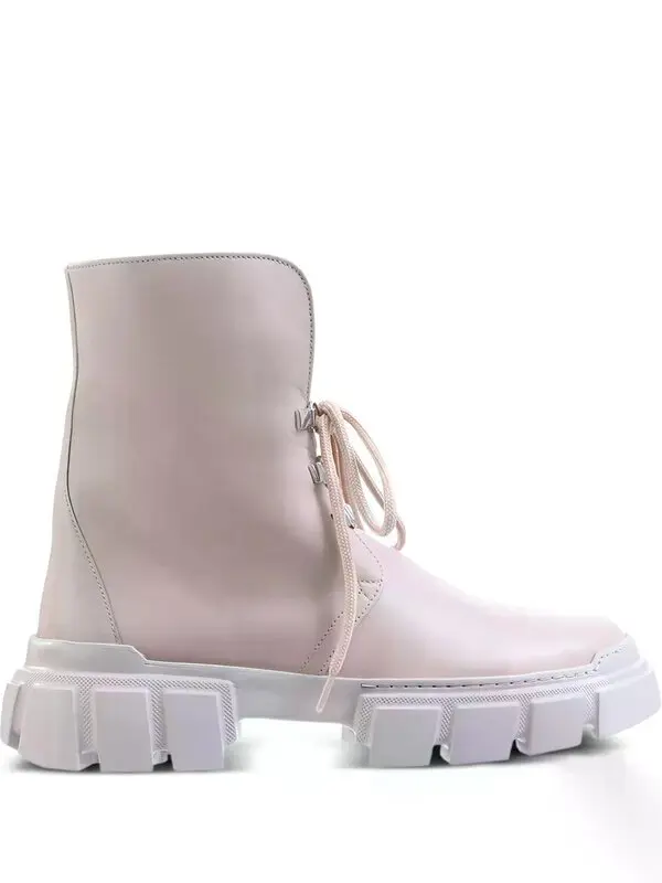 HOGL Winter Chunky Sole Lace-up Combat Boots - Neutrals