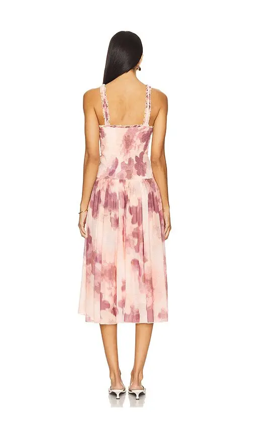 Free People X Revolve Tessa Smocked Midi Dress