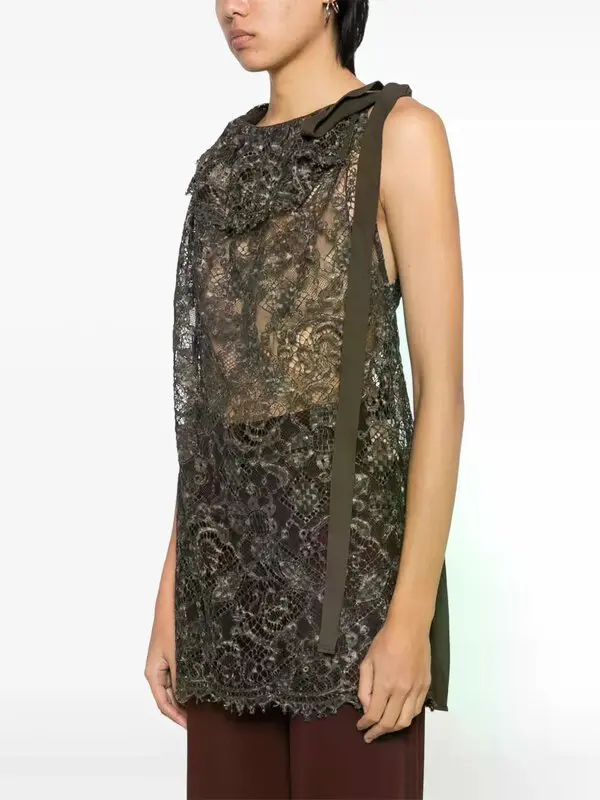 UMA WANG Sleeveless Lace Top