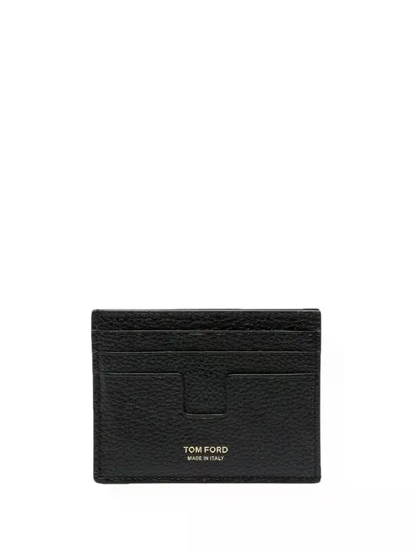 TOM FORD Logo-print Grained-leather Cardholder - Black