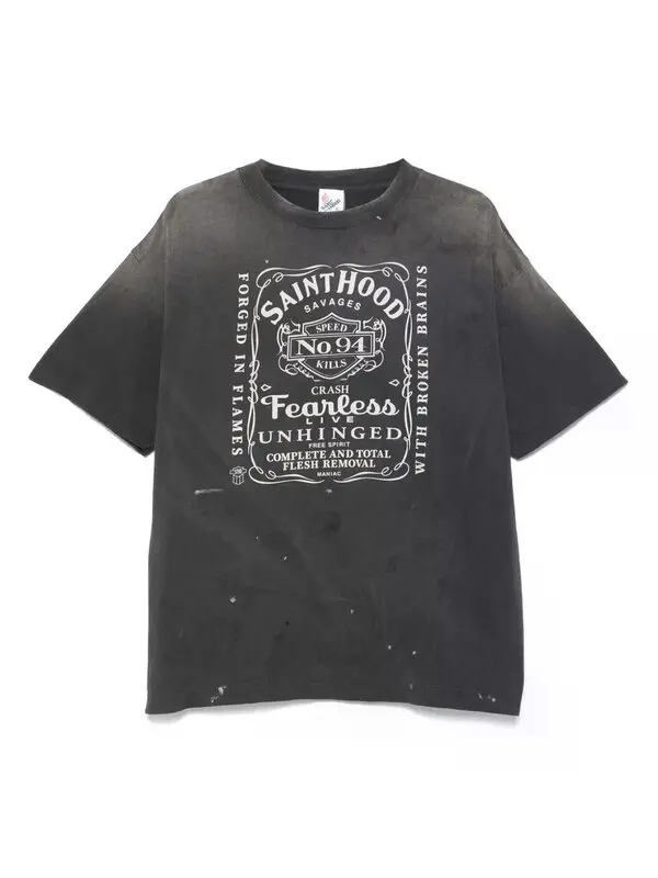 SAINT MXXXXXX X Neighborhood Cotton T-shirt - Black