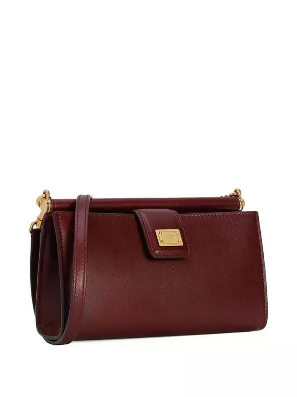 Dolce & Gabbana Plongé Calfskin Shoulder Bag With Monogalvanic Plate