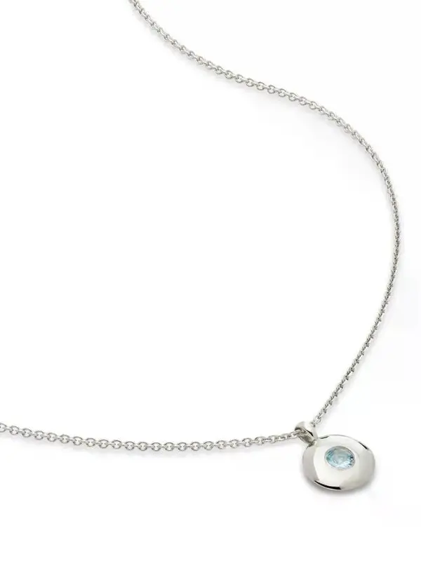 Monica Vinader March Birthstone Necklace - Silver