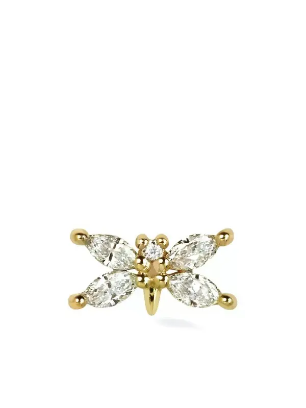 LARK & BERRY 14kt Gold Butterfly Diamond Single Earring - Yellow
