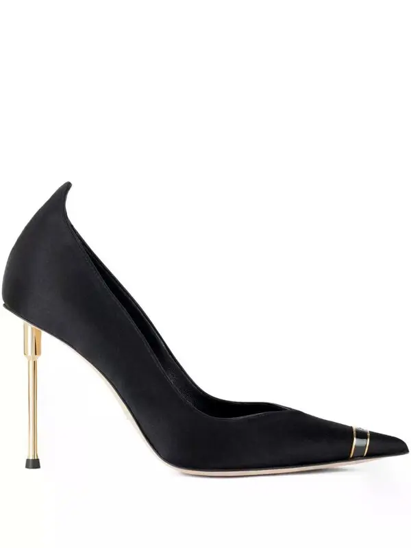 Elisabetta Franchi Pointed-toe Satin Pumps With Stiletto Heel