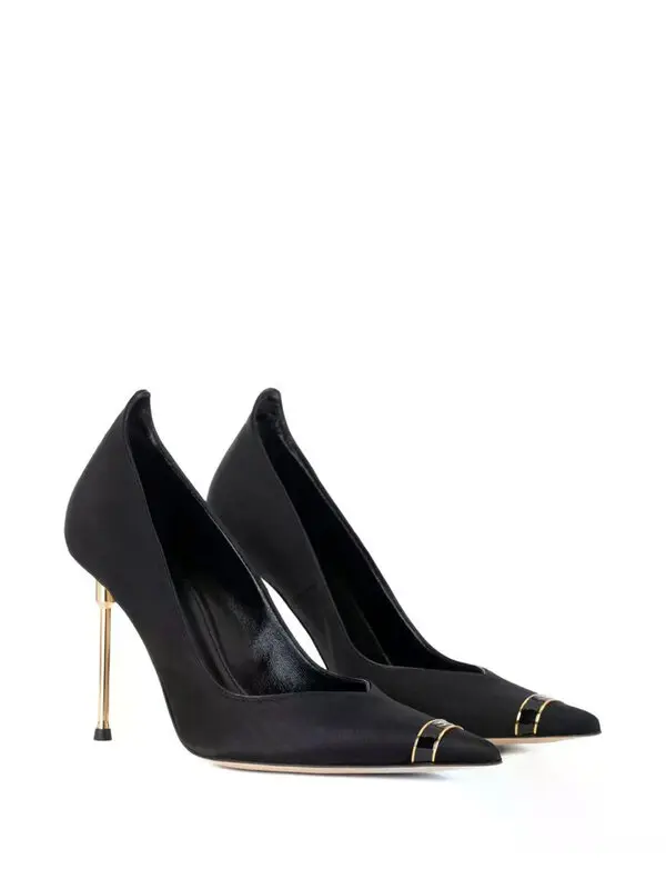 Elisabetta Franchi Pointed-toe Satin Pumps With Stiletto Heel