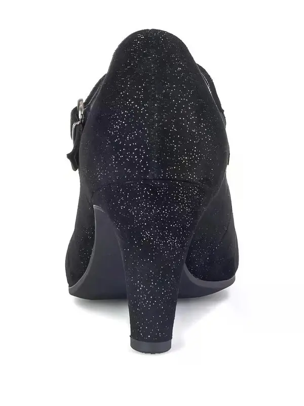 Gabor Glitter Leather Pumps With Buckle Strap
