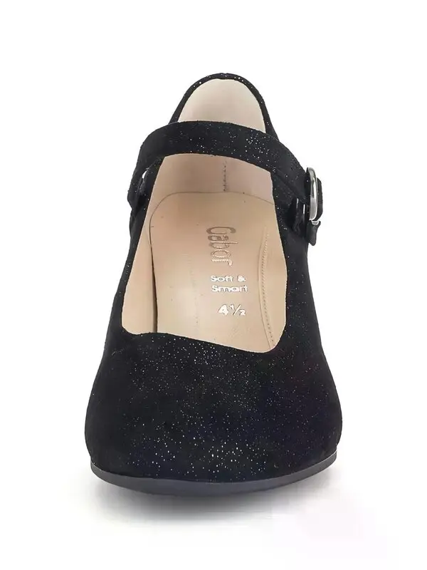 Gabor Glitter Leather Pumps With Buckle Strap