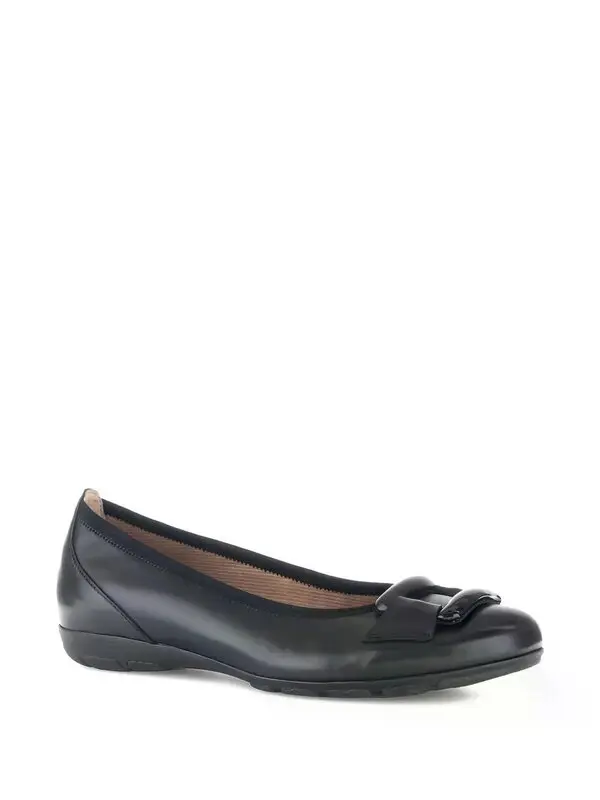 Gabor Buckle Detail Ballet Flats - Black