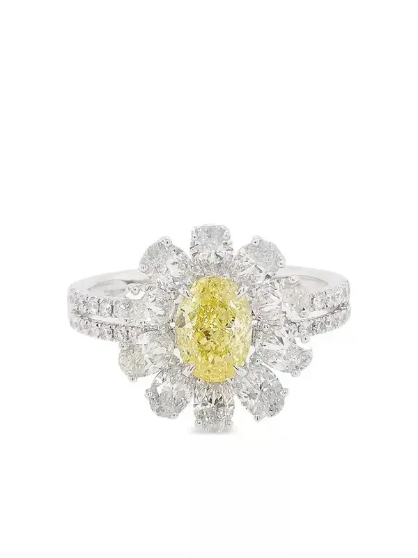 HYT JEWELRY Platinum And Diamond Ring - Silver