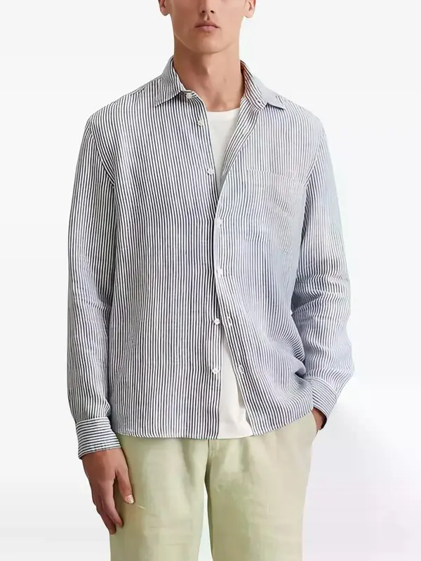 Marc O'polo Striped Button-up Shirt - Grey