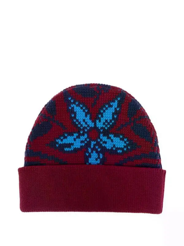 Etro Floral Patterned Beanie - Red