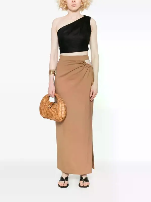 Max Mara Asymmetrical Virgin Wool Skirt