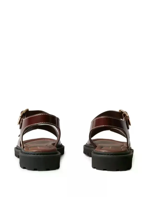 Claudie Pierlot Leather Buckle Sandals
