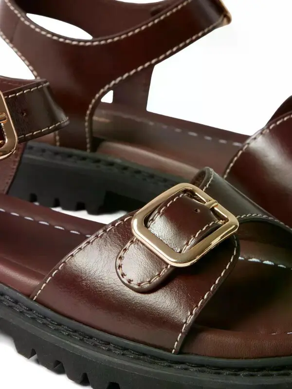 Claudie Pierlot Leather Buckle Sandals
