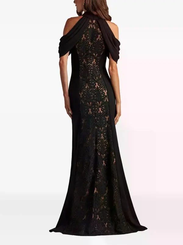 Tadashi Shoji Off-shoulder Gown With Lace Embroidery
