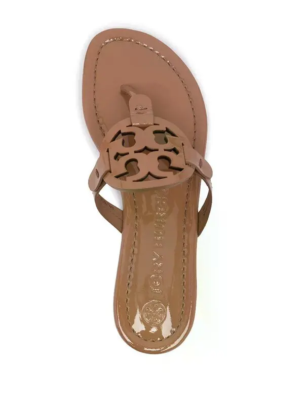 Tory Burch Miller Laser-cut Logo Sandals - Brown