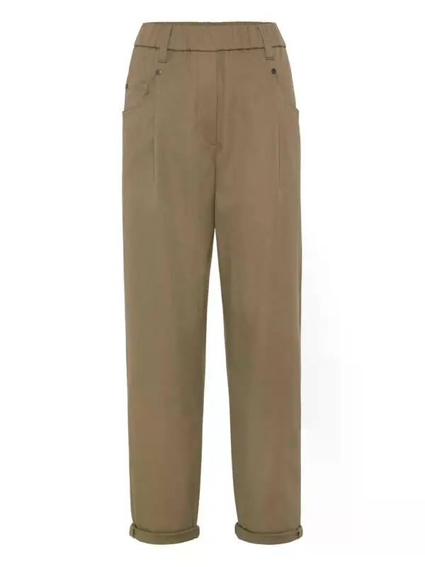 Brunello Cucinelli High-waisted Trousers - Brown