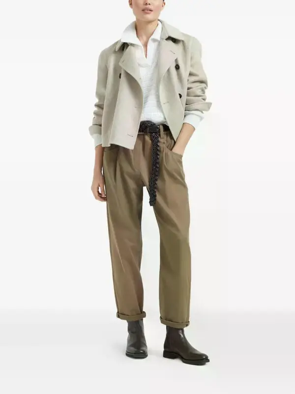 Brunello Cucinelli High-waisted Trousers - Brown