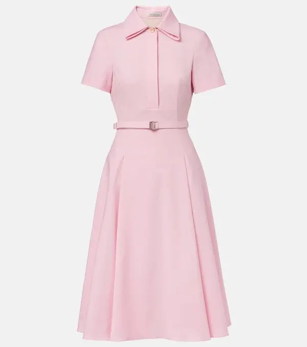 EMILIA WICKSTEAD Belted Shirt Dress - Pink