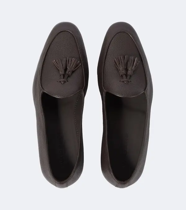 Manolo Blahnik Lennox Leather Loafers - Brown