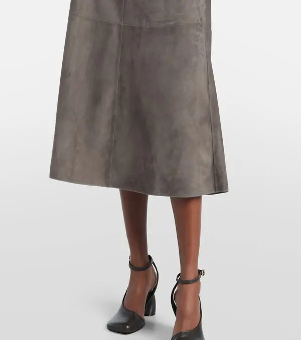 Max Mara Suede Midi Skirt