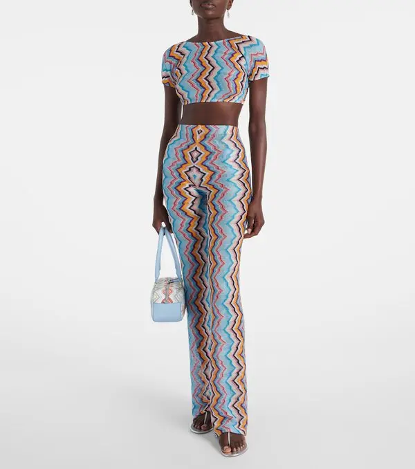 Missoni Zigzag High-rise Flared Pants