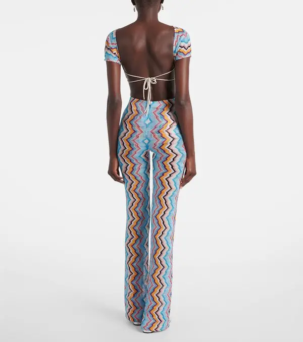 Missoni Zigzag High-rise Flared Pants