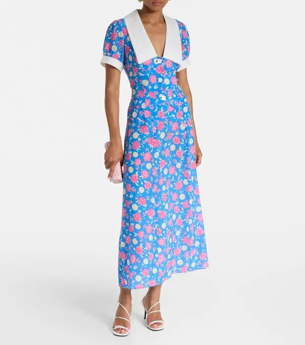 Rixo Zinia Floral Silk Blouse
