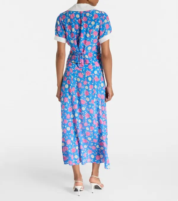 Rixo Zinia Floral Silk Blouse