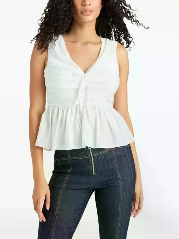 Cinq À Sept Sina Top Sleeveless Flared Hem