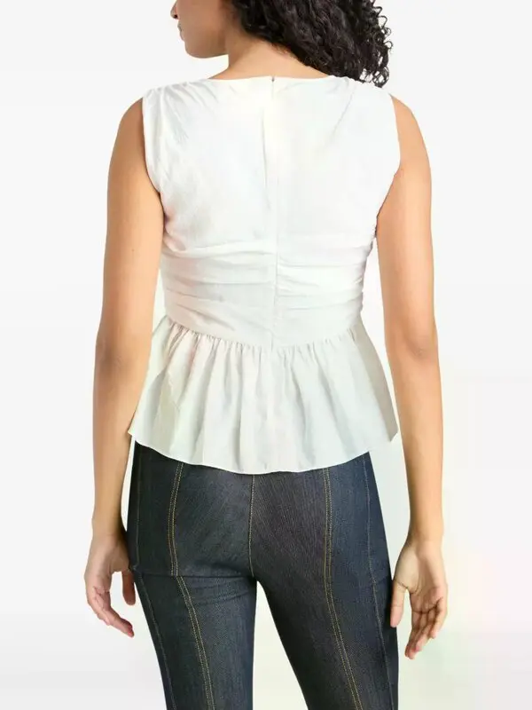 Cinq À Sept Sina Top Sleeveless Flared Hem