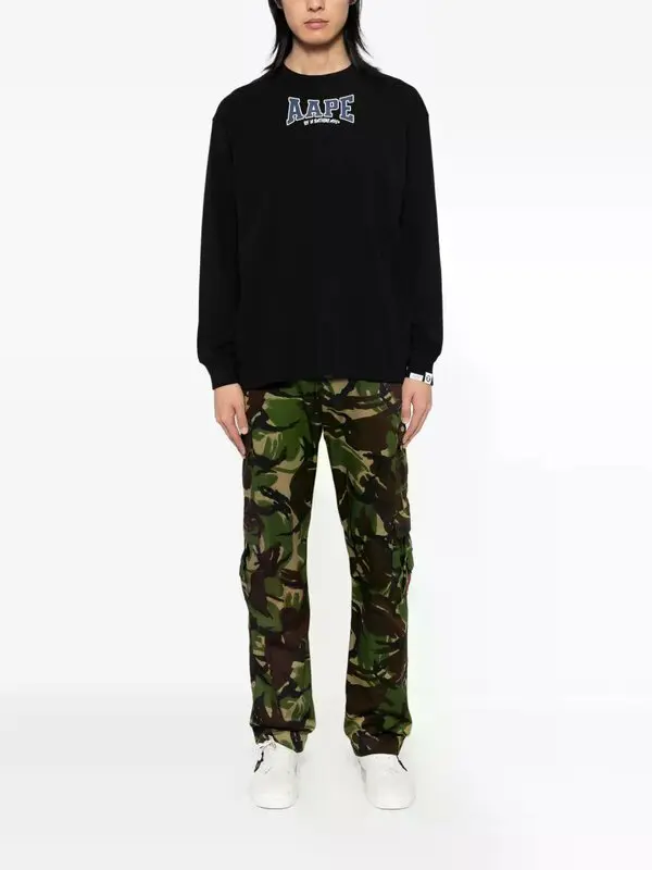 AAPE BY *A BATHING APE Logo-print Long-sleeved T-shirt
