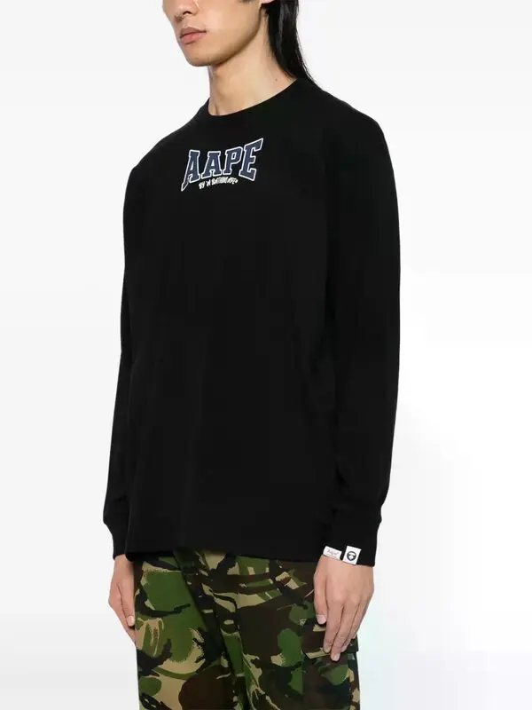 AAPE BY *A BATHING APE Logo-print Long-sleeved T-shirt