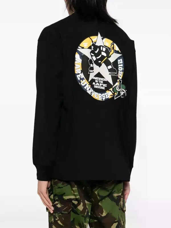 AAPE BY *A BATHING APE Logo-print Long-sleeved T-shirt