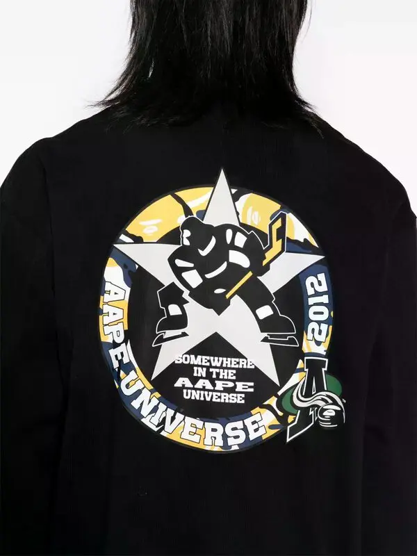 AAPE BY *A BATHING APE Logo-print Long-sleeved T-shirt