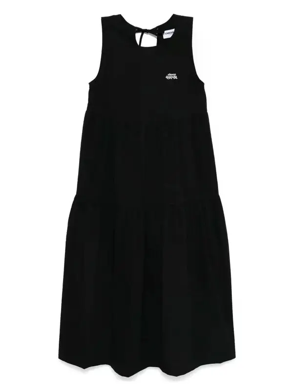 CHOCOOLATE Logo-embroidered Dress - Black