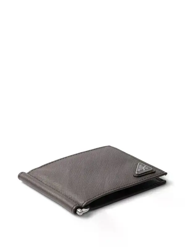 Prada Saffiano Leather Wallet - Grey