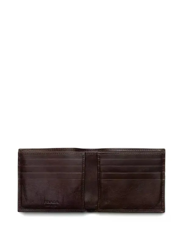 Prada Logo-plaque Leather Wallet
