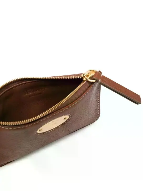 Mulberry Grained-leather Purse - Brown